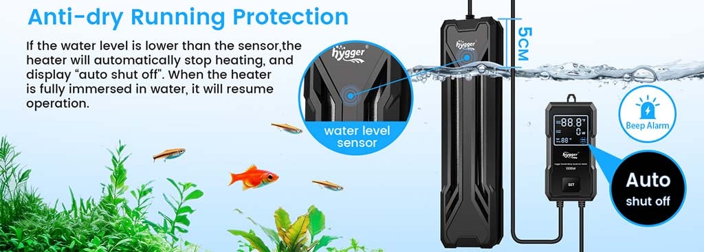 hygger Double Relay Aquarium Heater - hygger